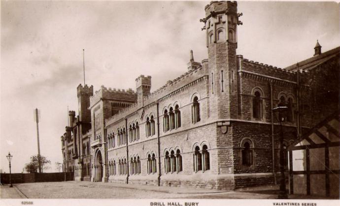The Drill Hall Project> Memorabilia> Postcards>Bury - 1911